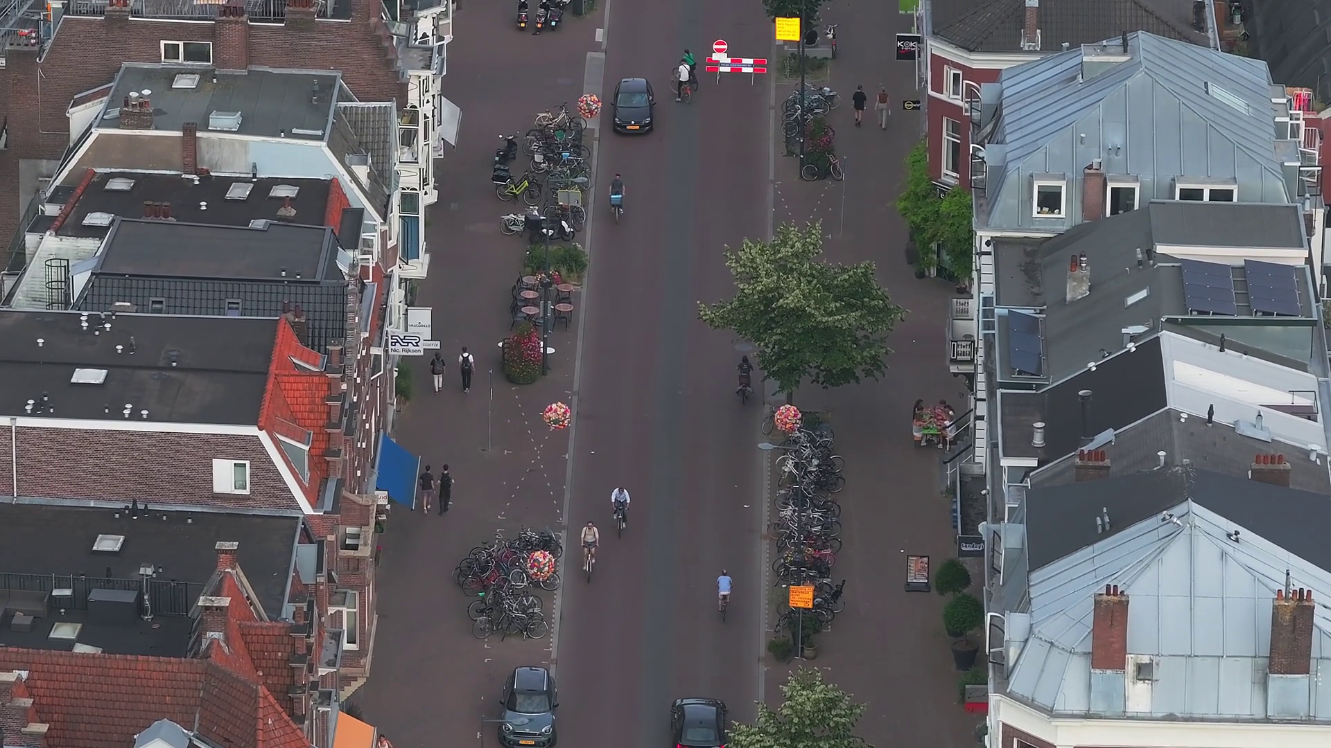Aerial View Of Street In Utrecht Netherlands Stock Footage SBV ...