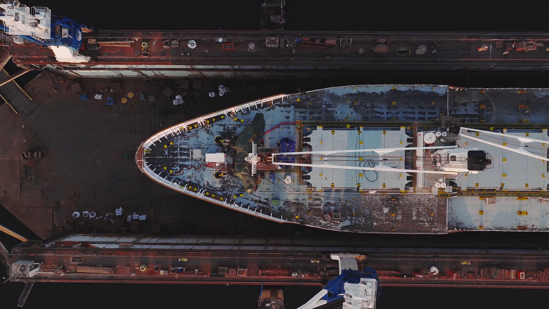 Aerial Perspective Of Shipyard In Riga Stock Footage SBV-352611581 ...