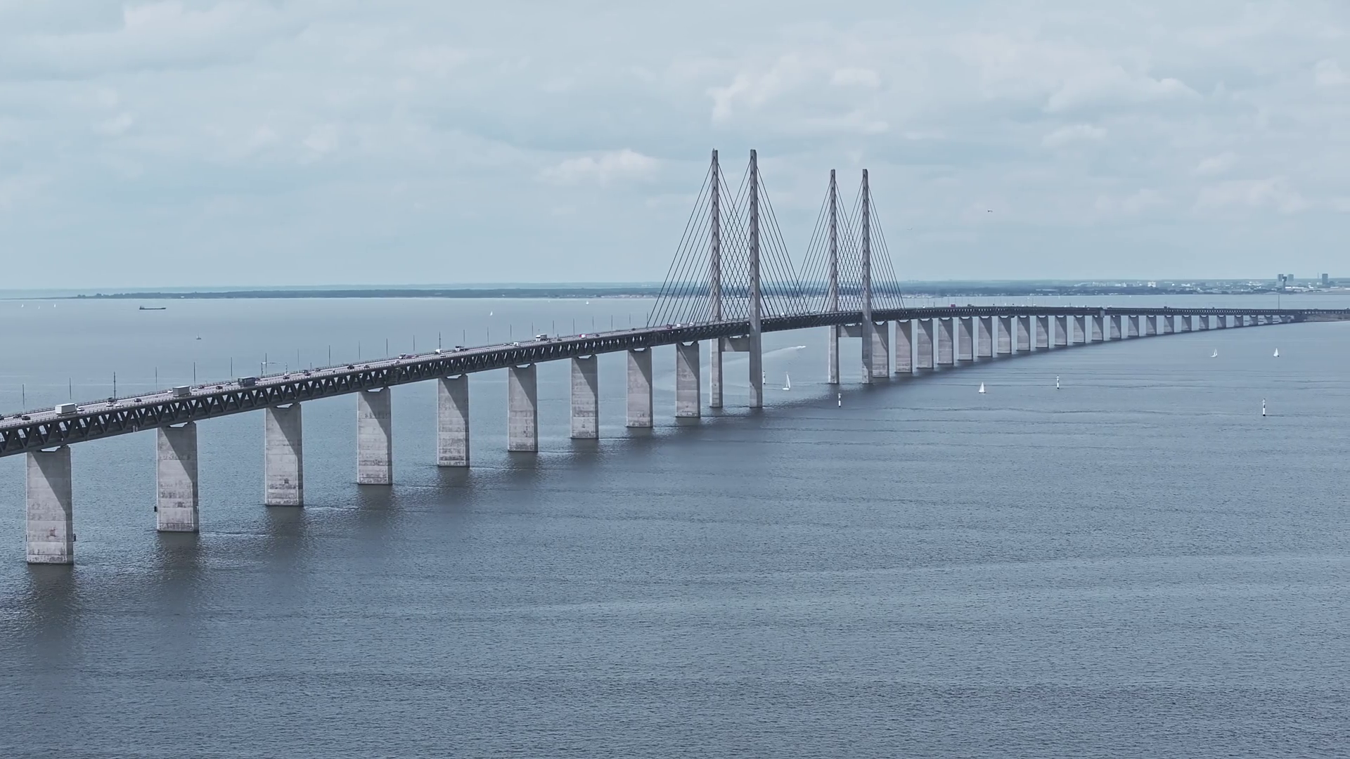 Panoramic Aerial Close Up View Of Oresund Stock Footage SBV-347783804 - Storyblocks