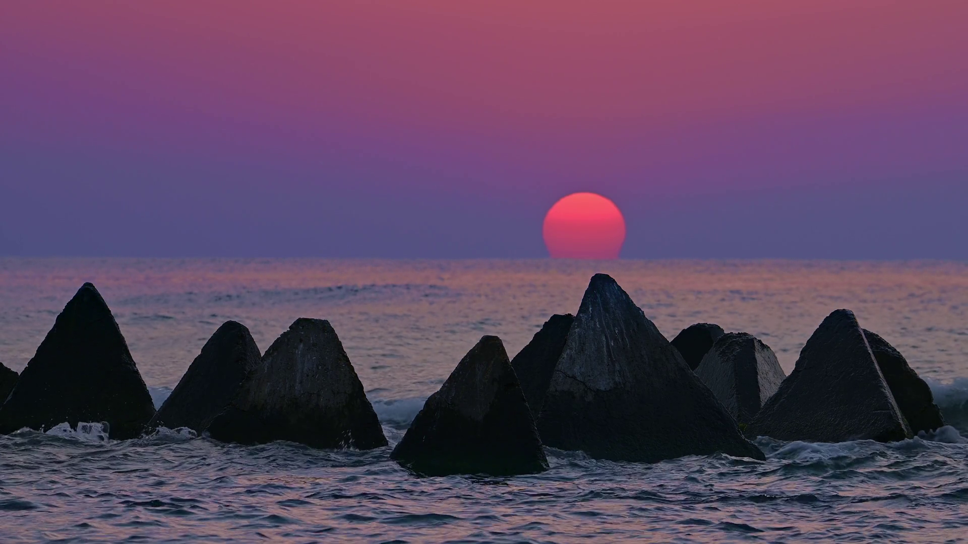 Sunrise Over Sea Colorful Sunrise In Stock Footage SBV-348401434 ...