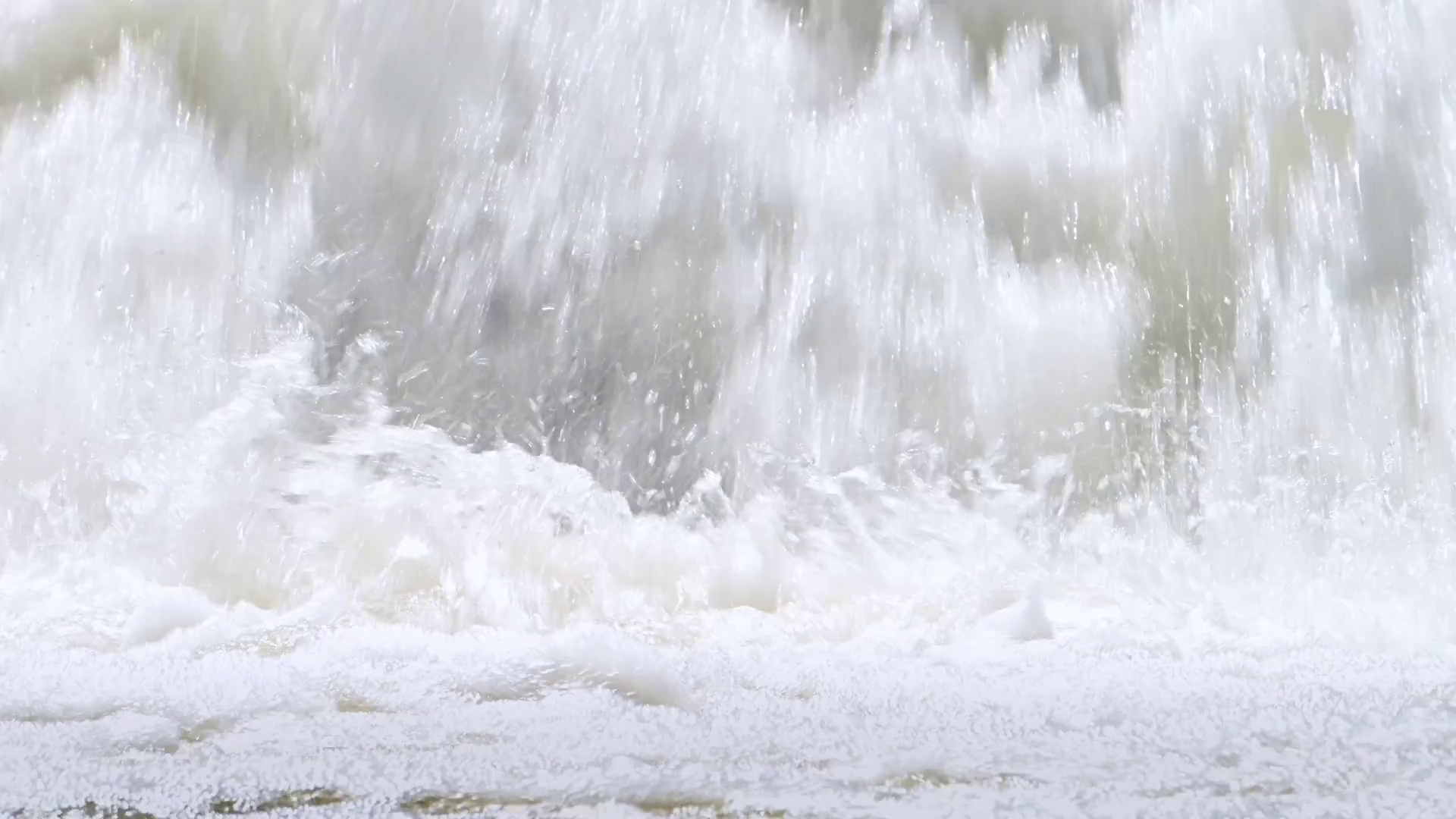 Falling Water From Waterfall Water Foam Stock Footage SBV-352003063 ...