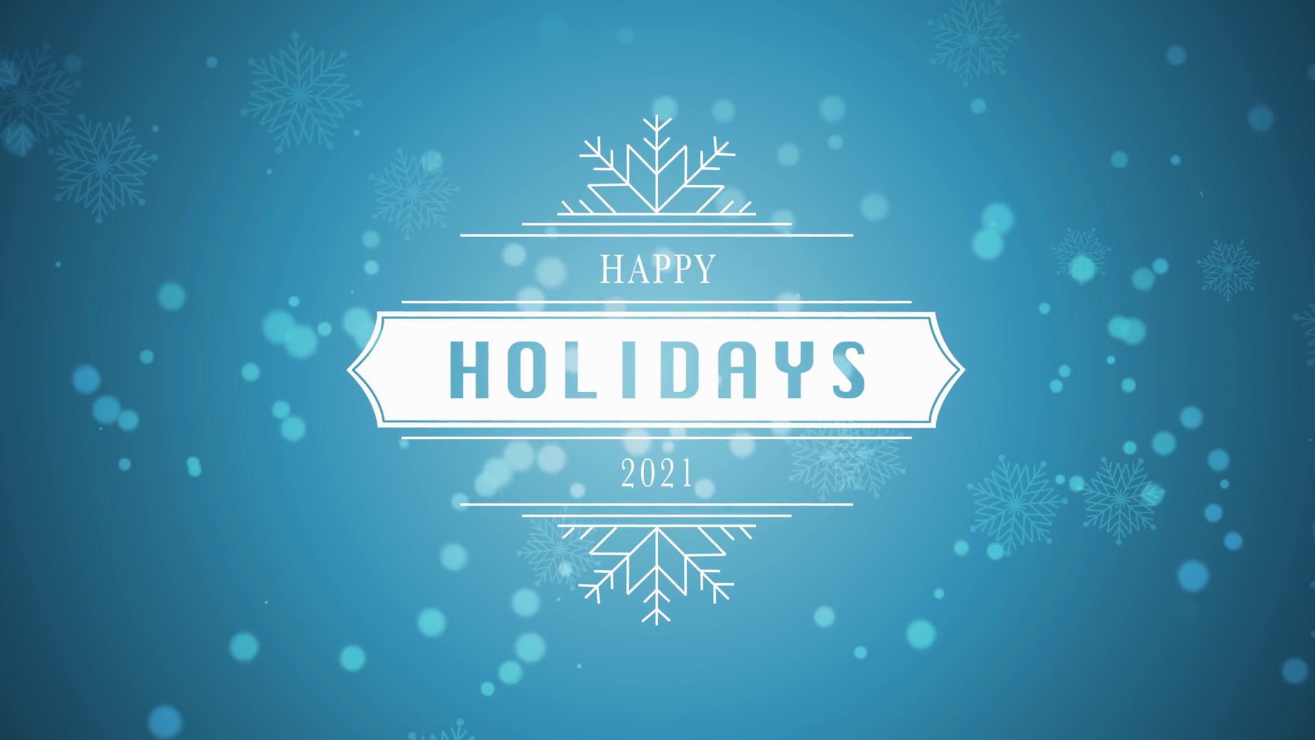 Animated Closeup Happy Holidays 2021 Text Stock Motion Graphics SBV ...