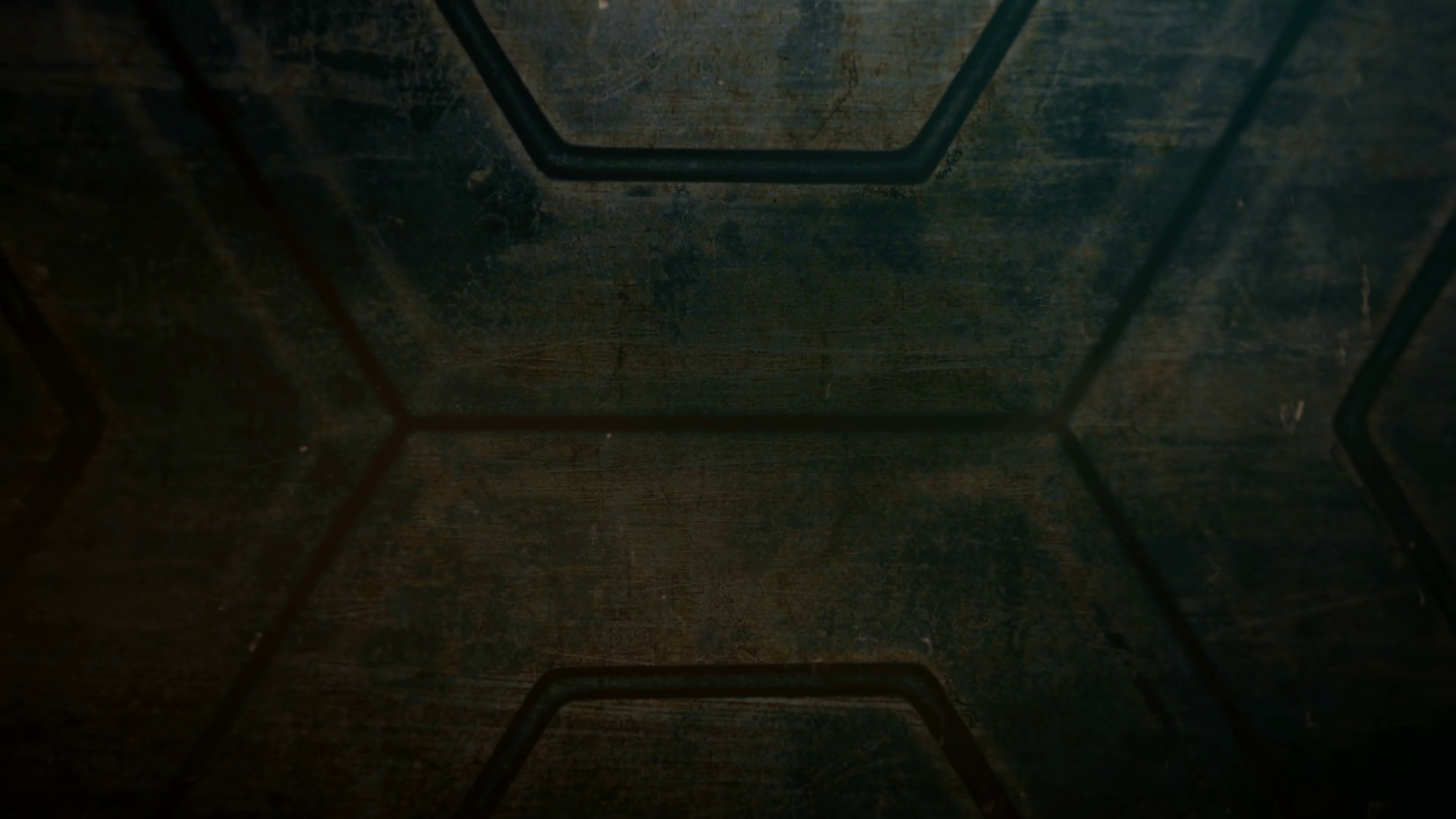 Cinematic background with shapes of spaceship and motion camera. Luxury ...