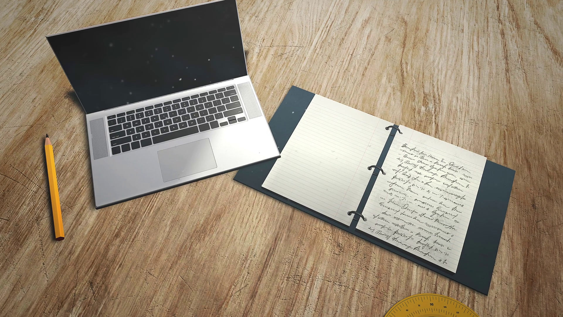 Closeup Table Of Student With Notebook Stock Motion Graphics SBV ...
