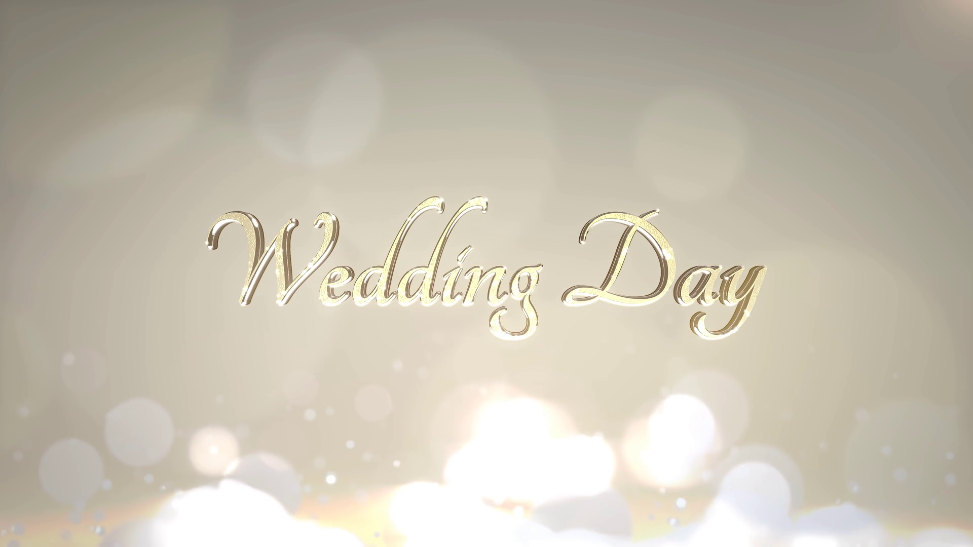 Closeup Text Wedding Day Motion White Gold Stock Motion Graphics SBV ...