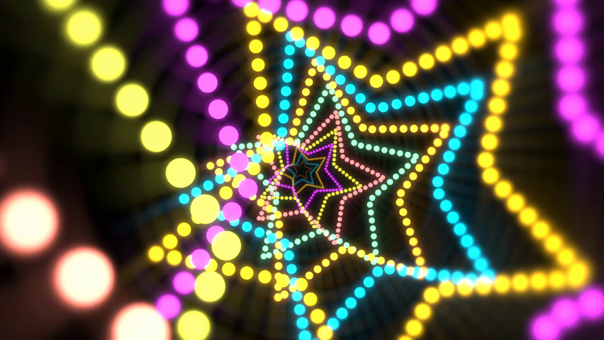 Motion Colorful Neon Stars Abstract Background Elegant And Luxury