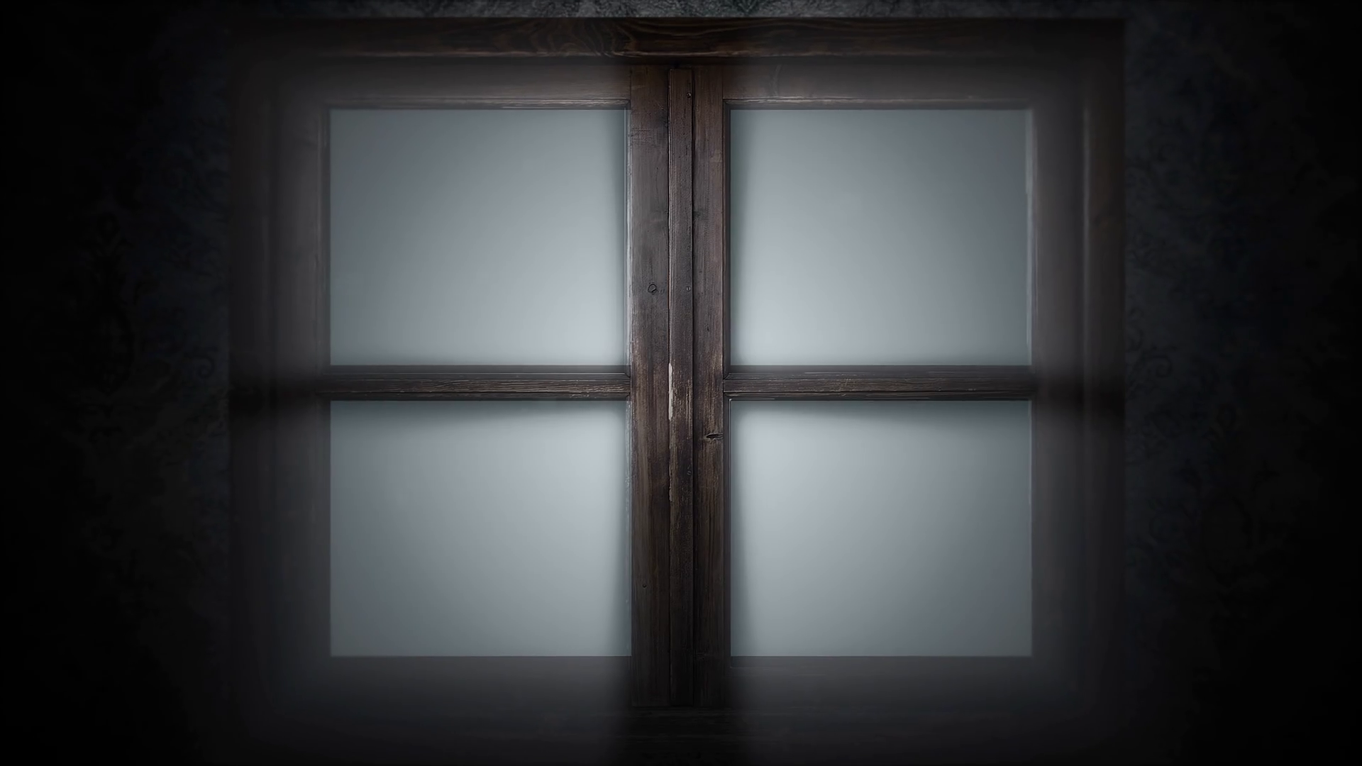 Mystical horror background with closed window. Holiday Halloween ...