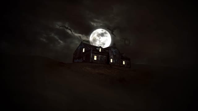 Scary House | Effects and Overlays motion backgrounds - Storyblocks