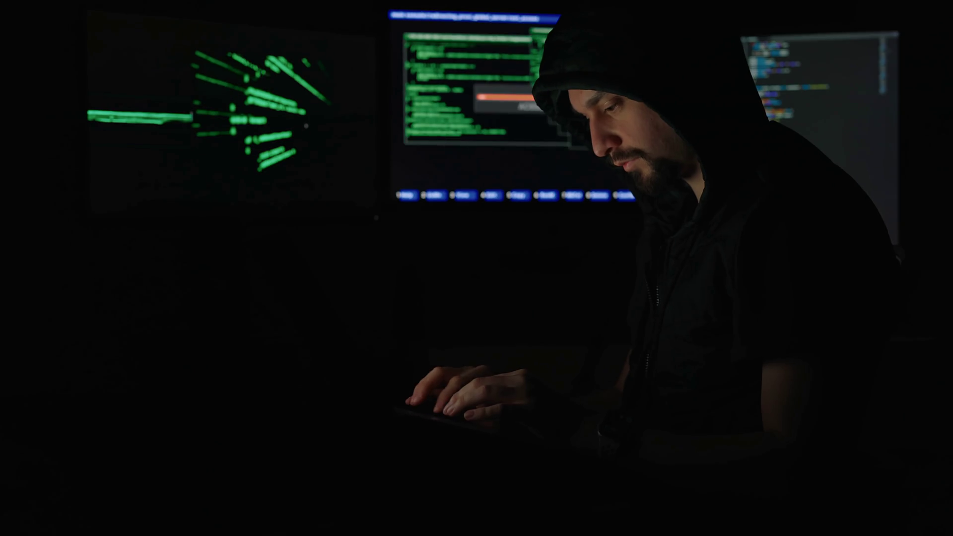 Serious Young Hacker Programming On Modern Stock Footage SBV-351916044 ...