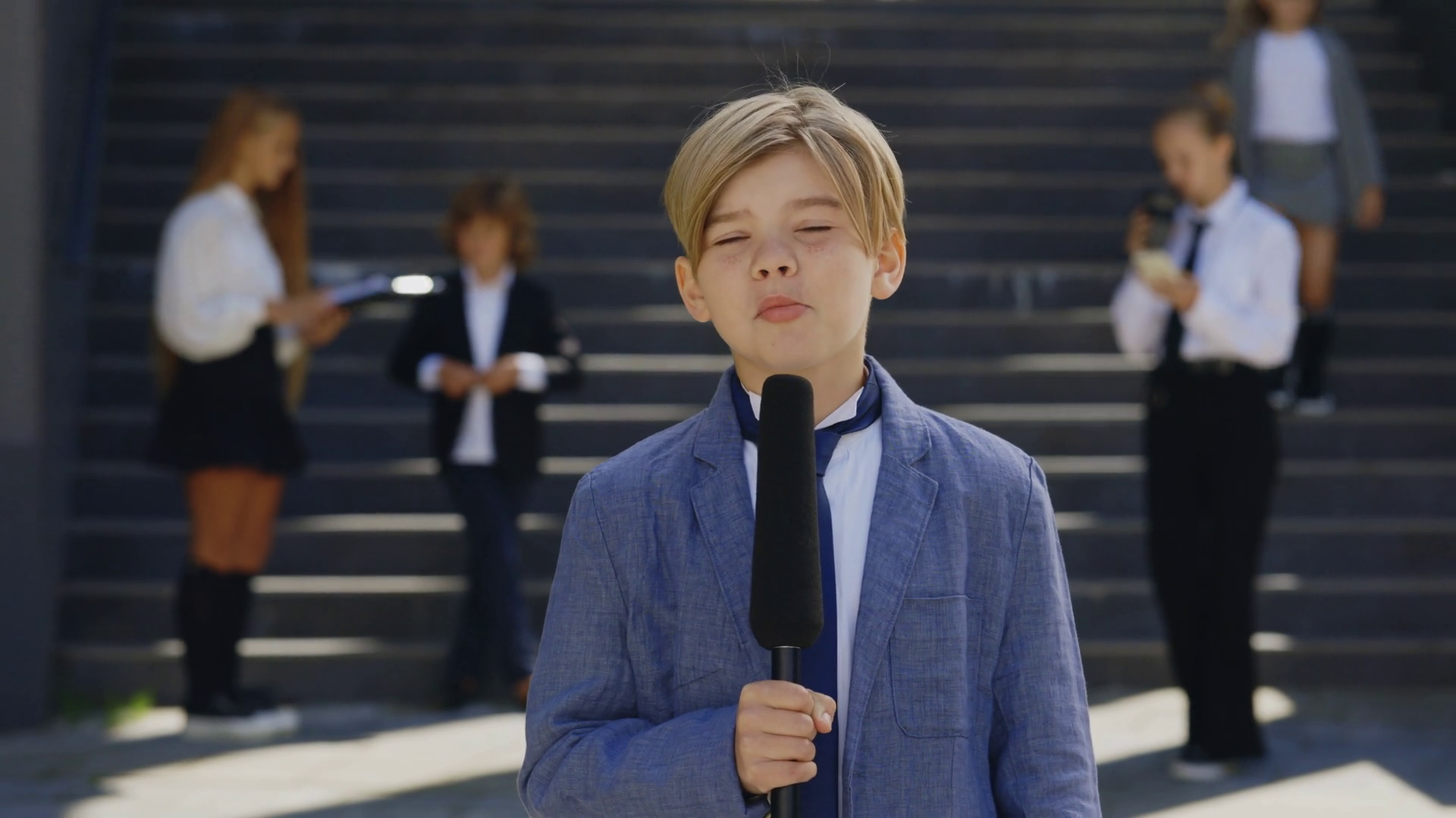 Portrait Shot Of Young Caucasian Journalist Stock Footage SBV-351714416 ...