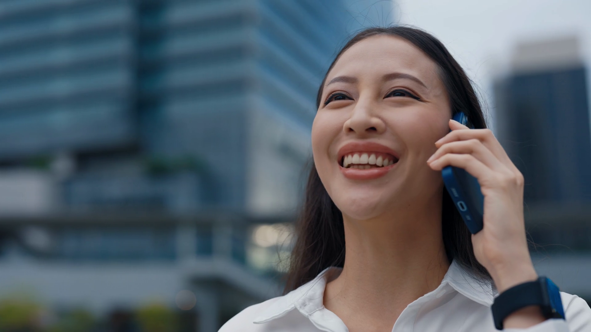 Happy Girl Talking On Phone Smiling Getting Stock Footage SBV-351876335 ...
