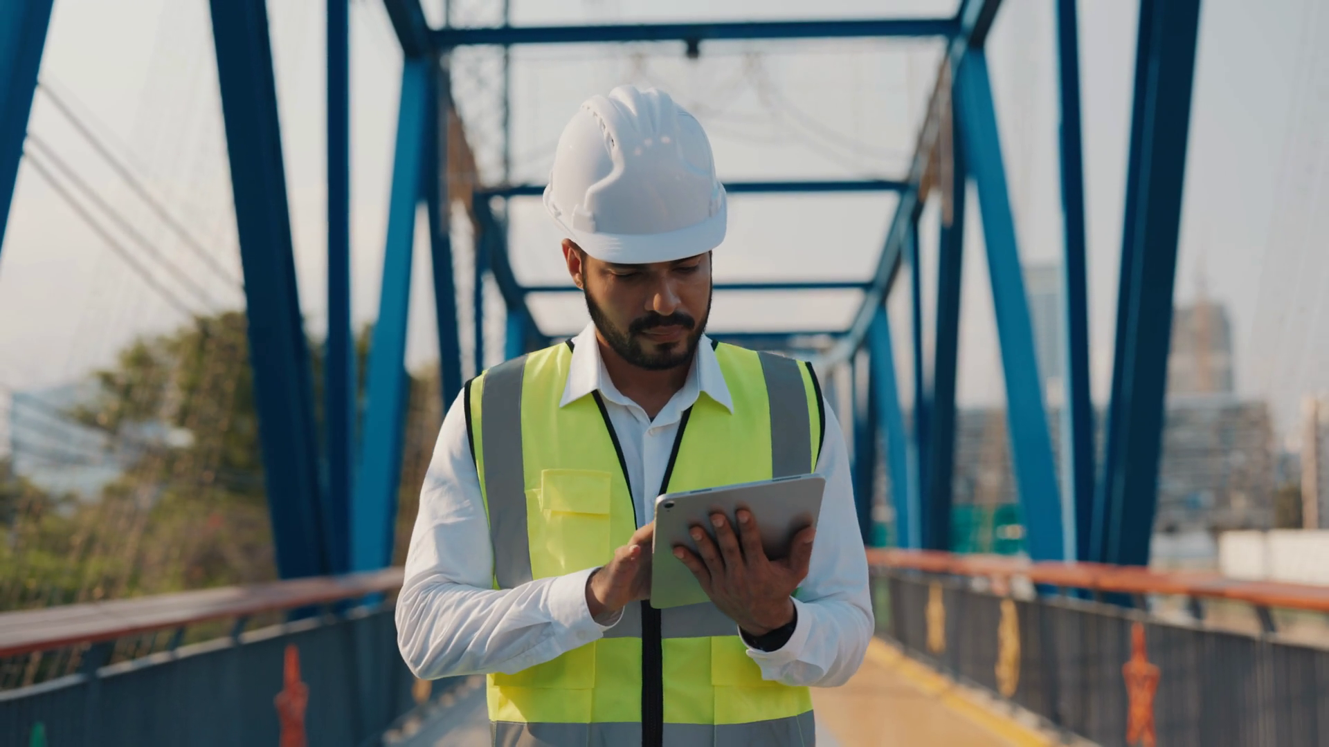 Portrait Of Safety Inspector With Tablet Stock Footage SBV-351969615 ...