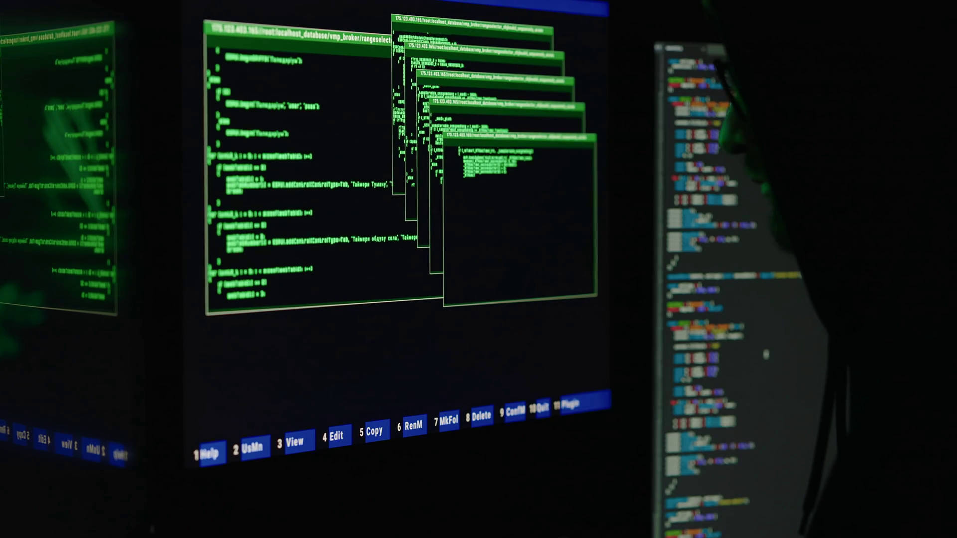 Silhouette Of Professional Hacker In Hoodie Stock Footage SBV-347325413 ...