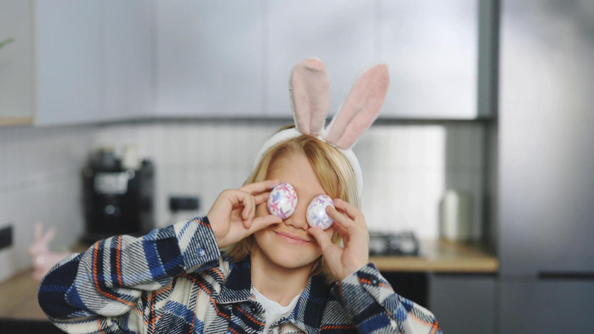 Happy Easter Portrait Of Happy Little Boy Stock Footage SBV-347460760 ...