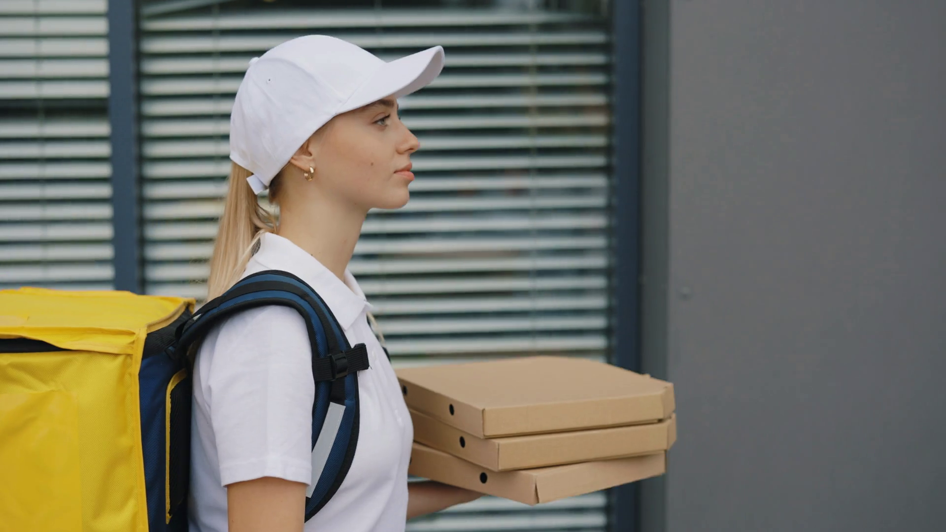 Delivery Service Side View Of Beautiful Stock Footage SBV-347716753 ...