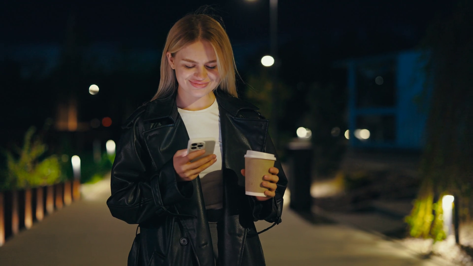 Cute Joy Lady Texting On Mobile Phone Stock Footage SBV-347802888 ...