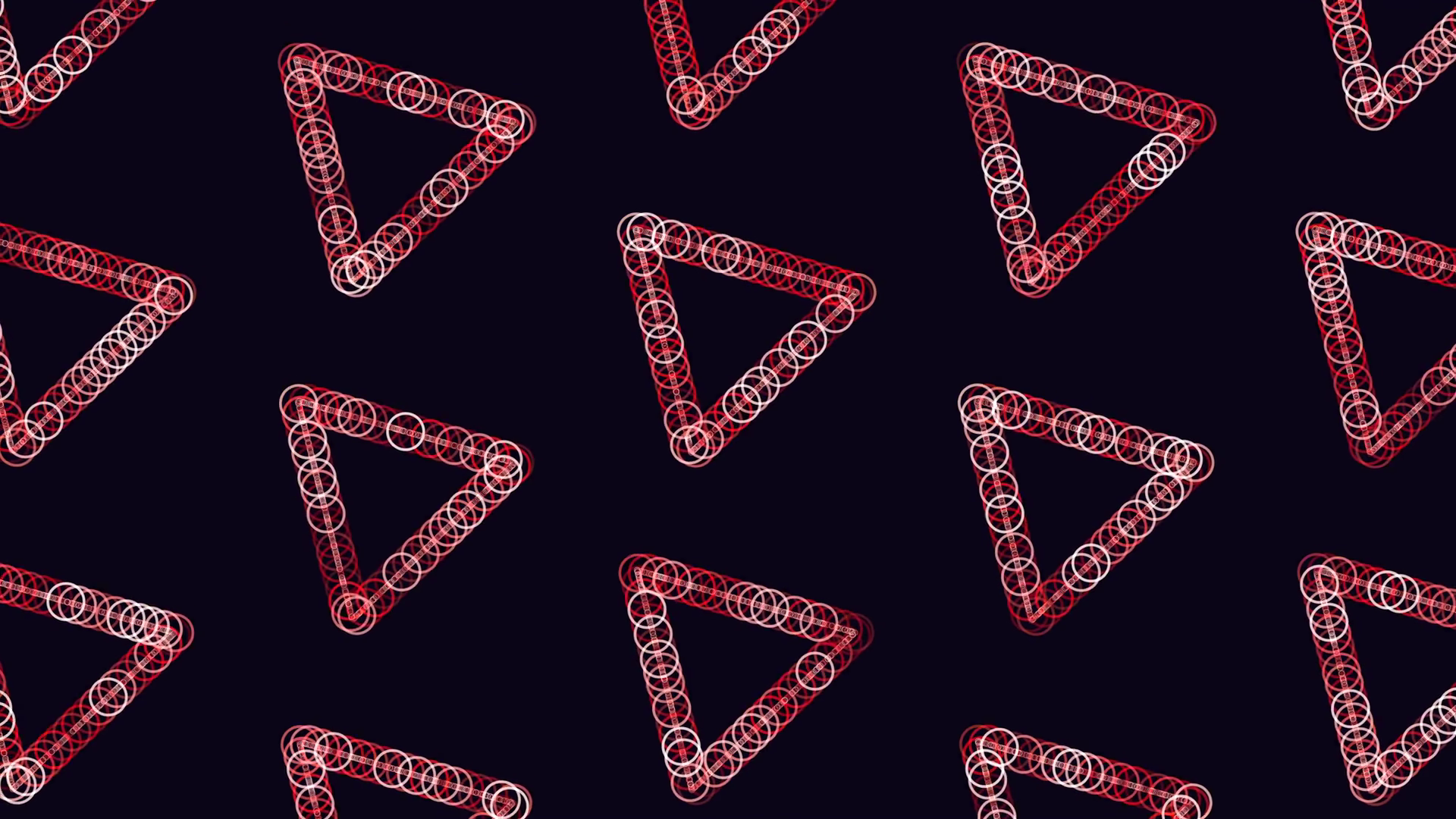 Futuristic triangles pattern with rainbow neon rings and lines ...