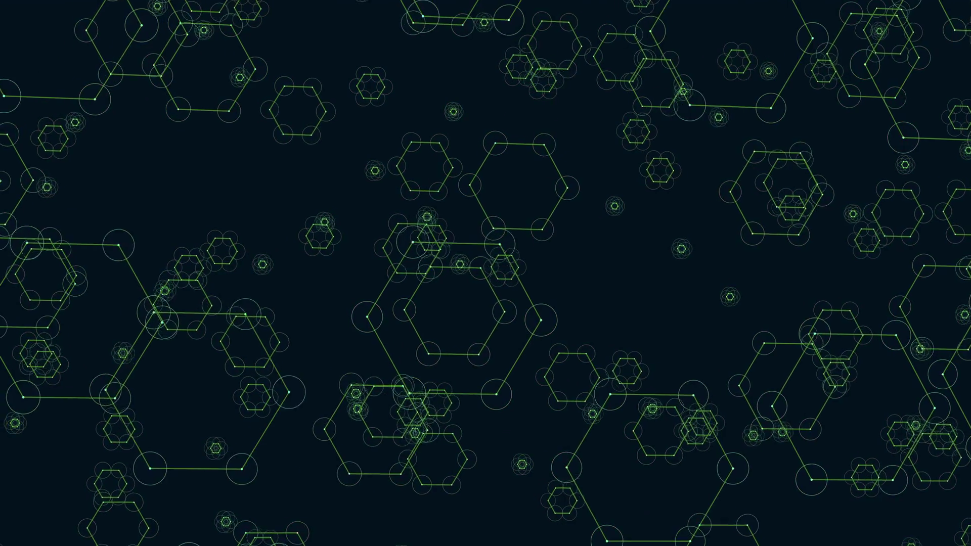 A Striking Green Hexagonal Pattern On Black Stock Motion Graphics SBV ...
