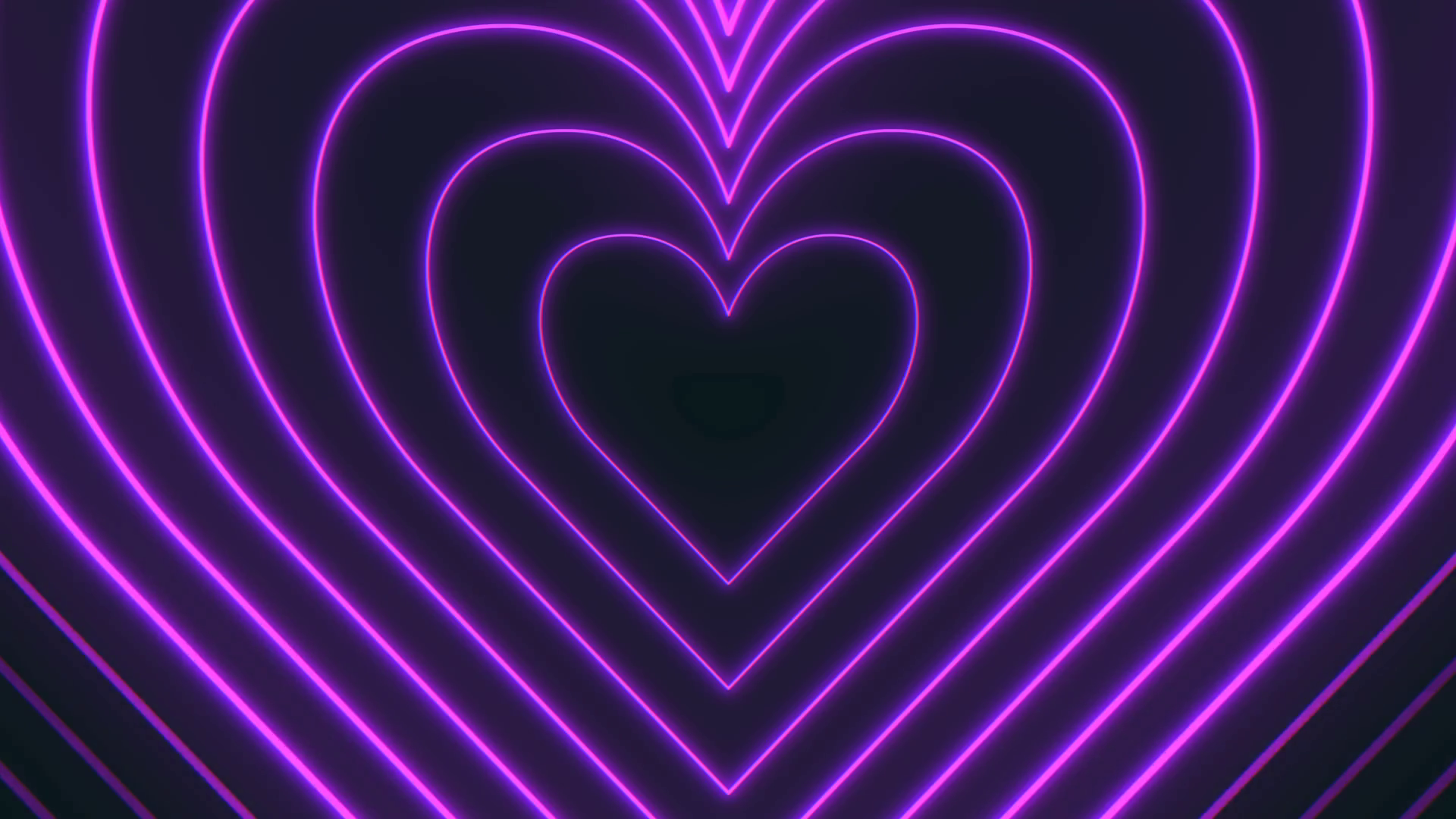 Vibrant Purple Neon Lines Form Heart-shaped Stock Motion Graphics SBV ...
