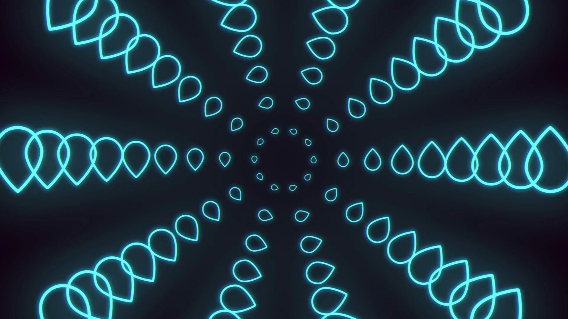 Blue Neon Water Drops Tunnel On Black Stock Motion Graphics SBV-347496030 - Storyblocks