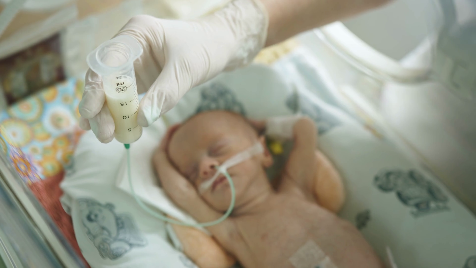 Premature Infant Milk Feeding In Nicu Stock Footage SBV-352375708 ...