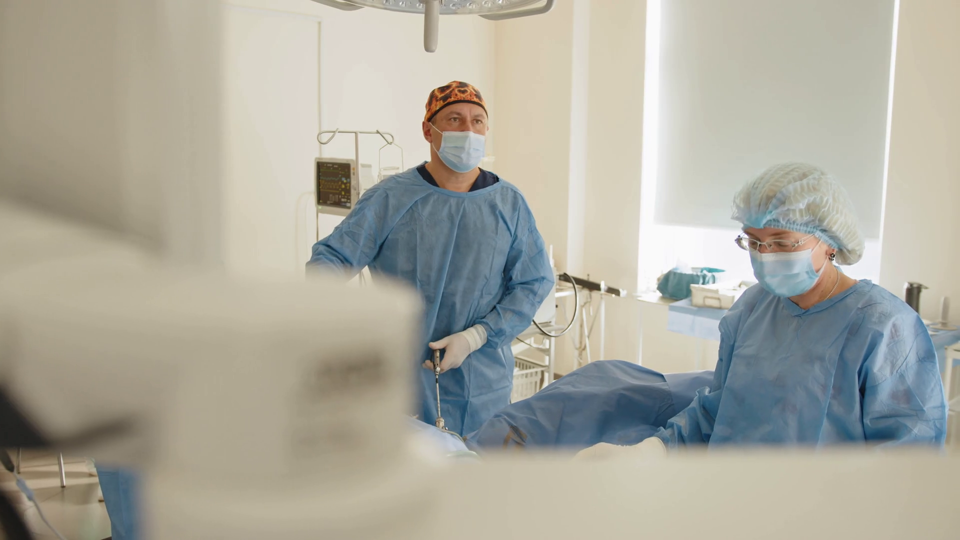 Surgeons Team Preforming Operation Uterus Stock Footage SBV-348507219 ...