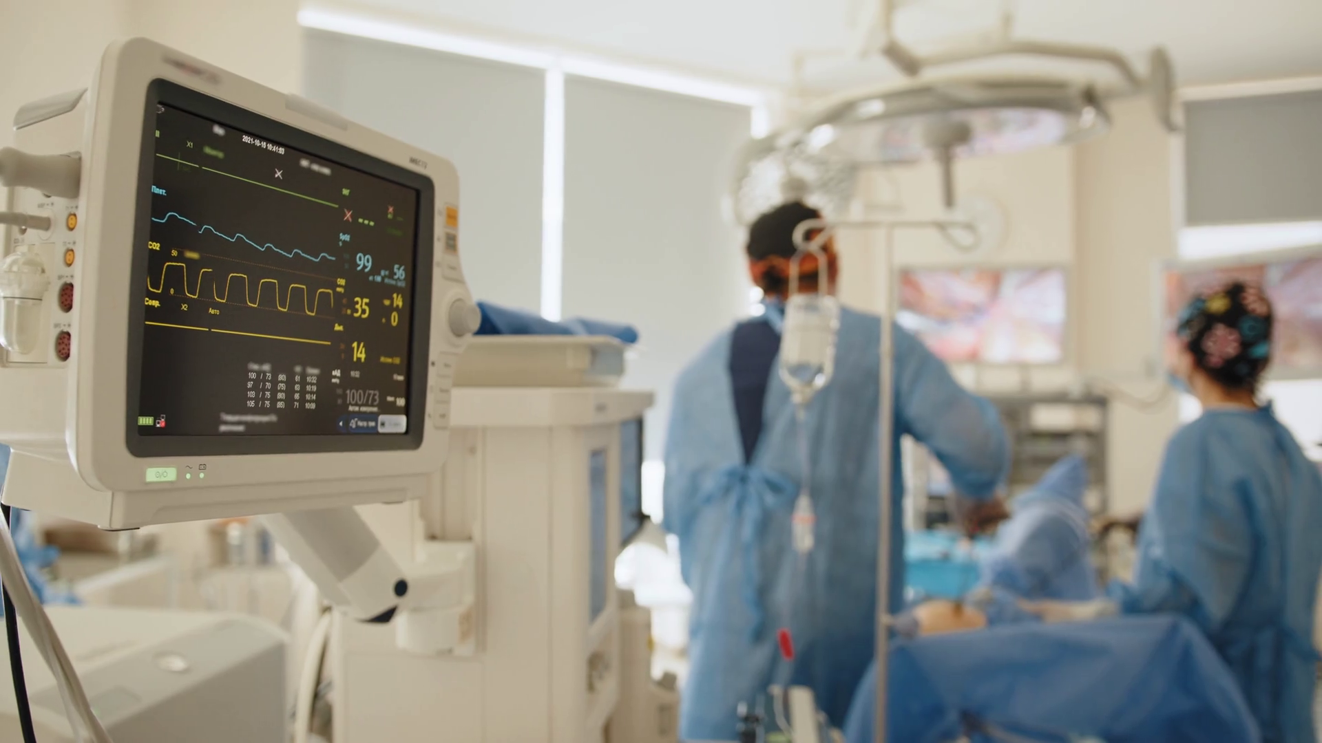 Monitors In Intensive Care Unit Heart Beat Stock Footage SBV-348514908 ...