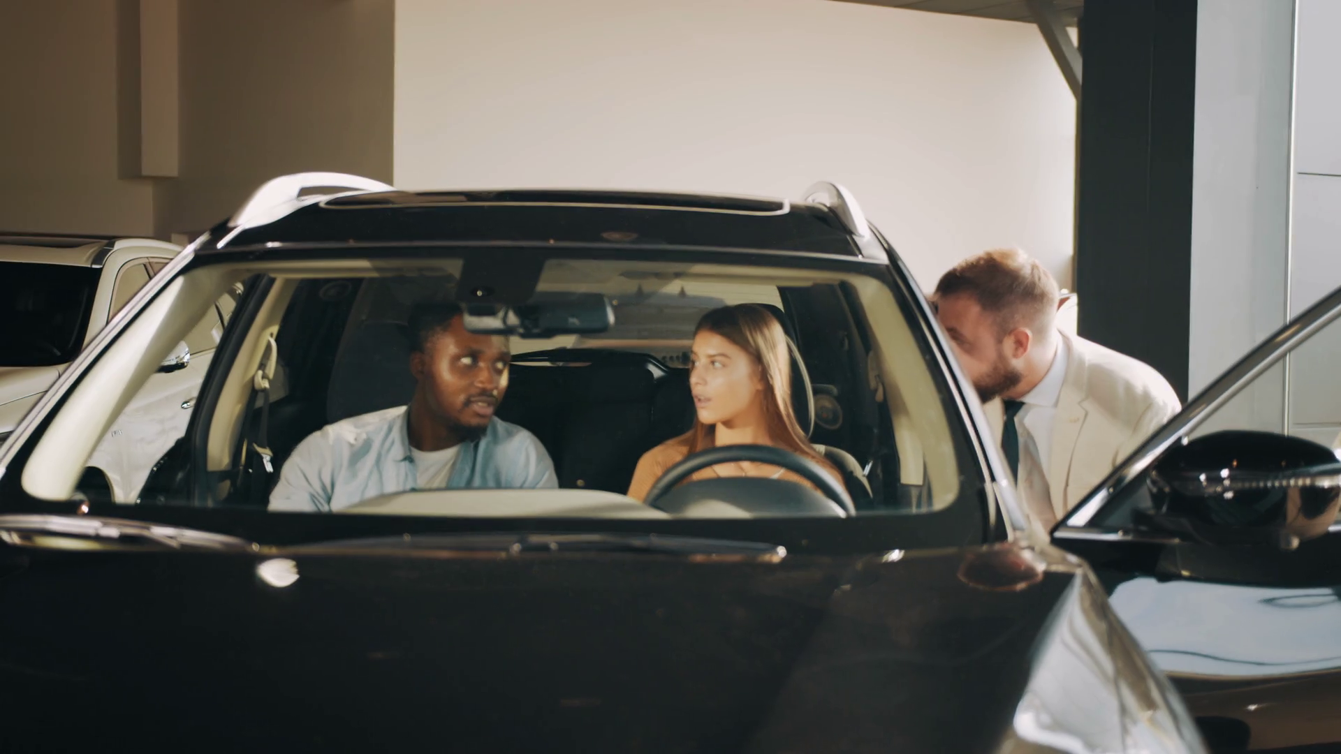 Car Dealer In Formal Outfit Presenting New Stock Footage SBV-348457432 ...