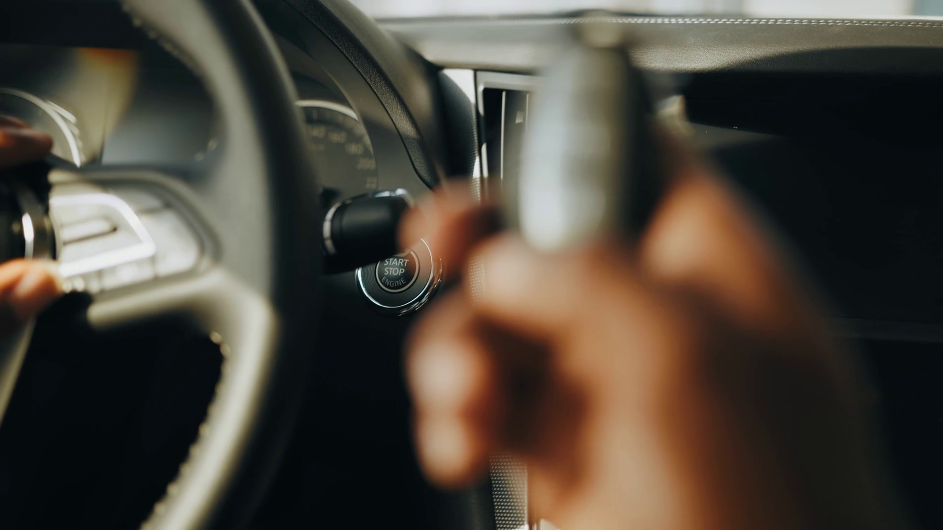 Starting Car Engine Track In To Button Stock Footage SBV-348457490 ...