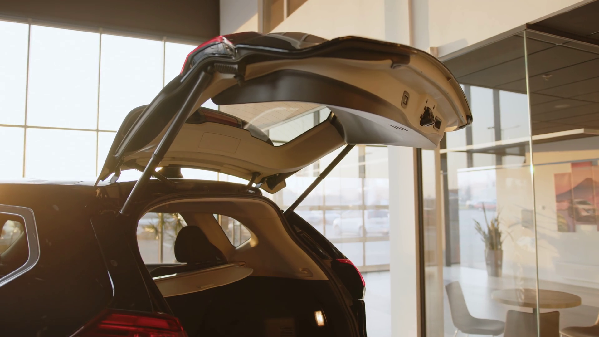 The Car In Showroom Automatic Trunk Opening Stock Footage SBV-348457253 ...