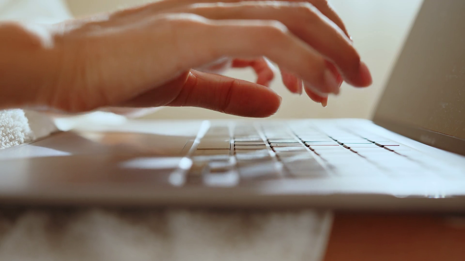 Close Up Of Female Hands Typing On Keyboard Stock Footage SBV-348467443 ...