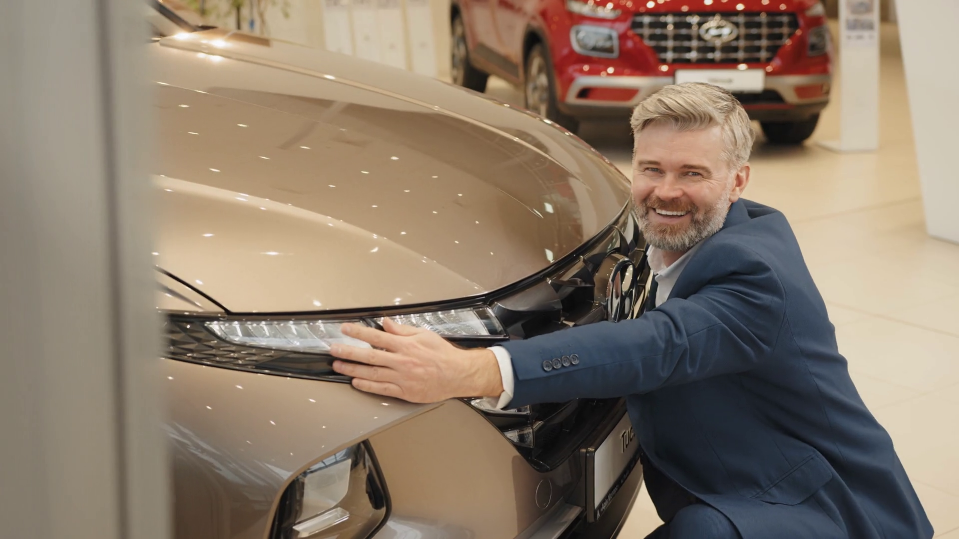 Happy Gray Haired Middle Aged Man With New Stock Footage SBV-348440214 ...