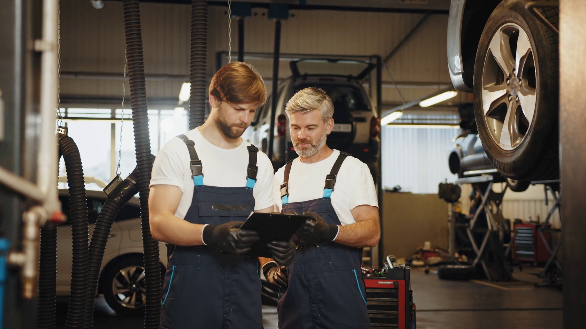 Car Service Station Mechanic Man Shows Stock Footage SBV-348514758 ...