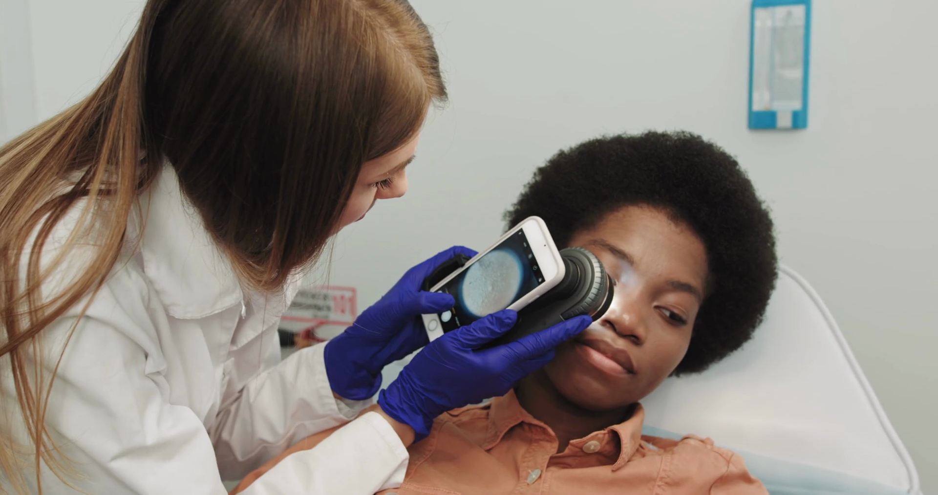 Dermatologist Examines Skin Wart Dermatology Stock Footage SBV ...