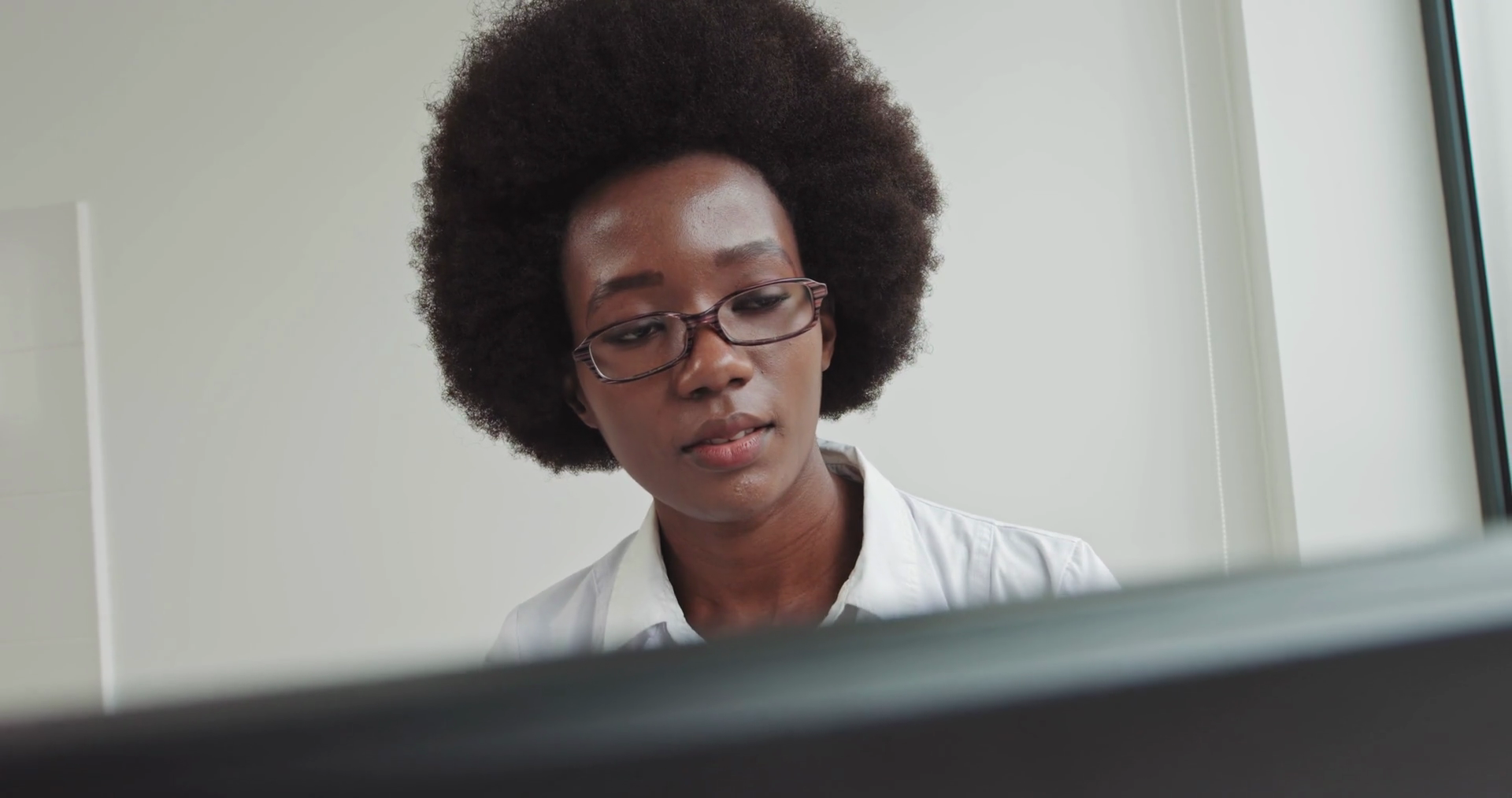 Close Up Shot Of Face Of Doctor Scientist At Stock Footage SBV ...