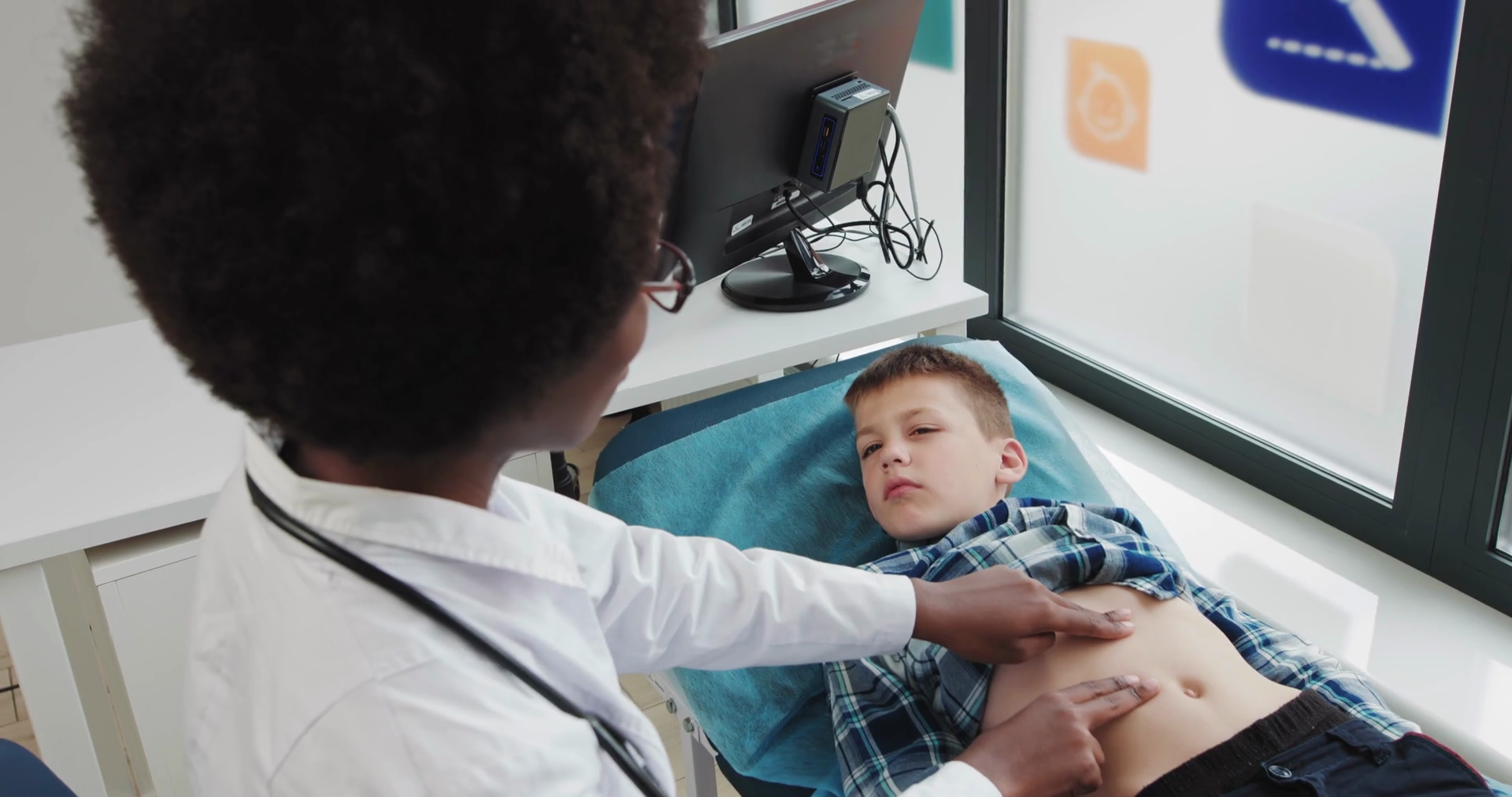 A Boy Teenager Suffers From Pain In Appendix Stock Footage SBV ...