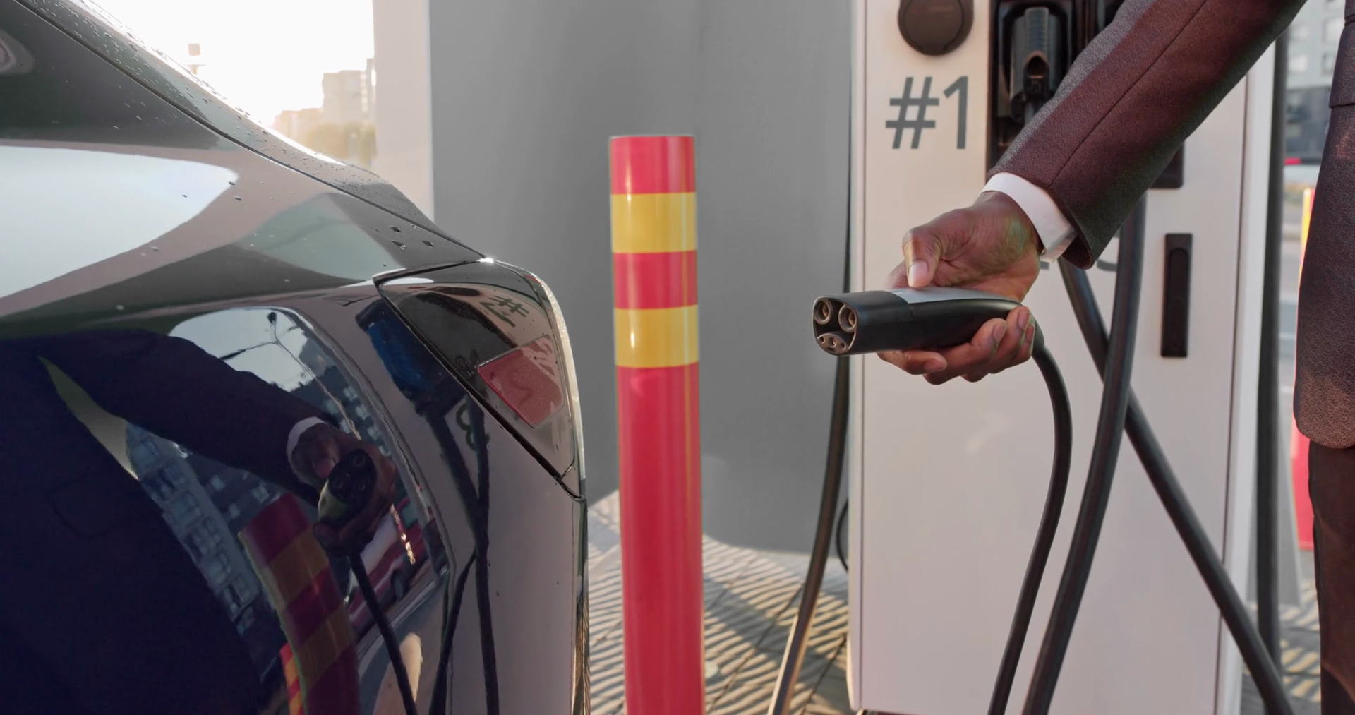 Start Of Refueling Process Of Electric Car Stock Footage SBV-348527453 ...