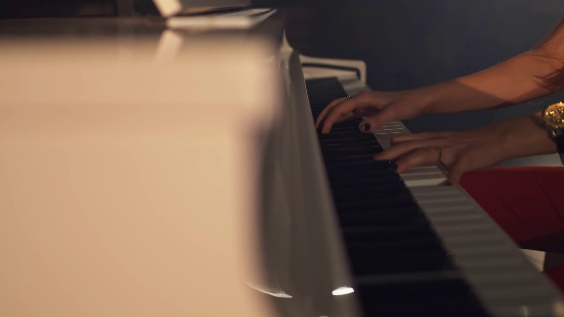 Woman Pianist Plays Gentle Classical Music Stock Footage SBV-348532780 ...