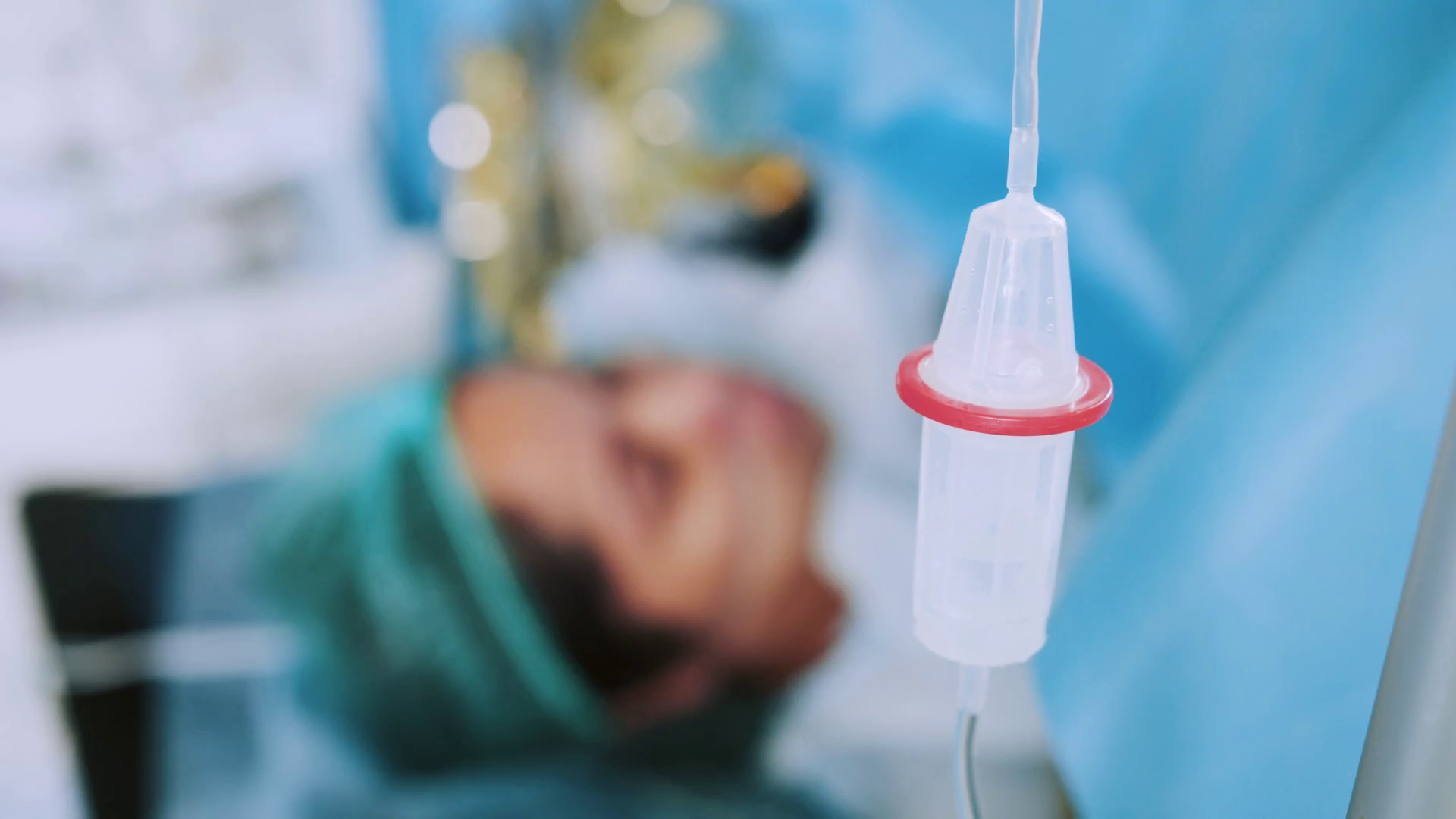 Intravenous Fluid Infusion During Advanced Stock Footage SBV-348618235 ...