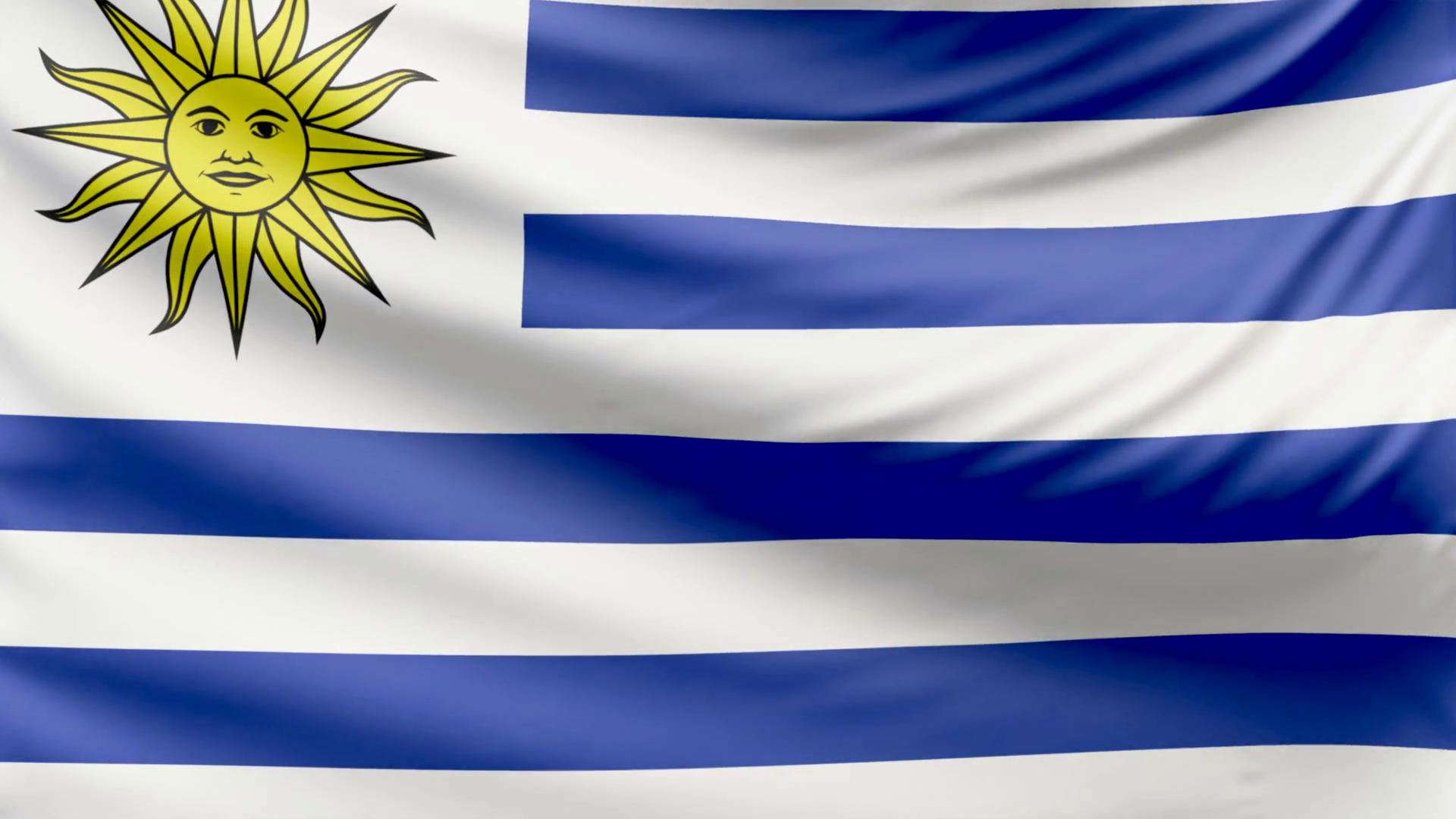 Realistic Uruguay Flag In Stunning 4k Stock Motion Graphics SBV