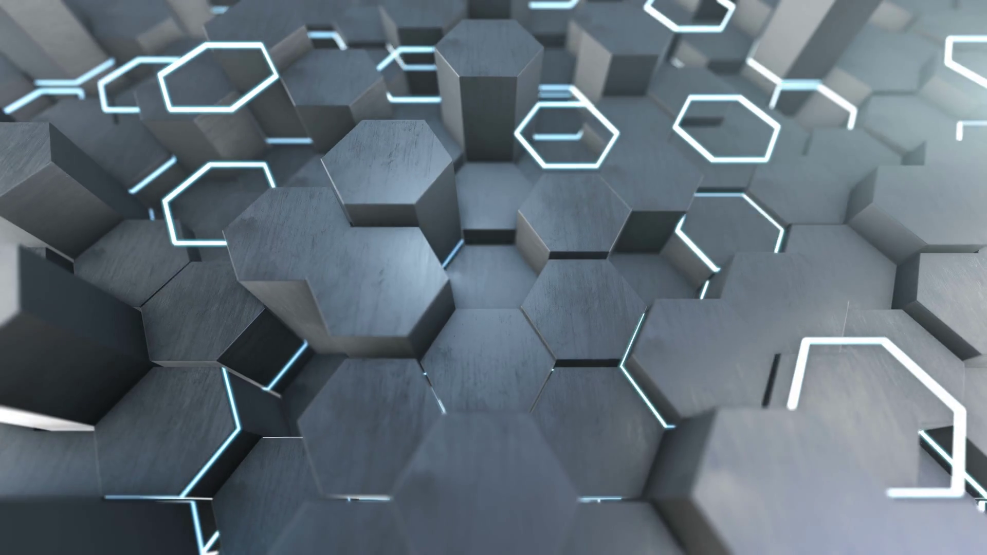 Abstract Hexagonal Form Of Low Poly Stock Footage SBV-326956703 ...