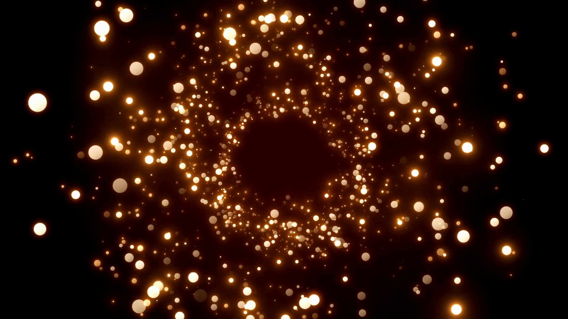 Abstract motion background shining gold particles. Shimmering Glittering Particles With Bokeh ...