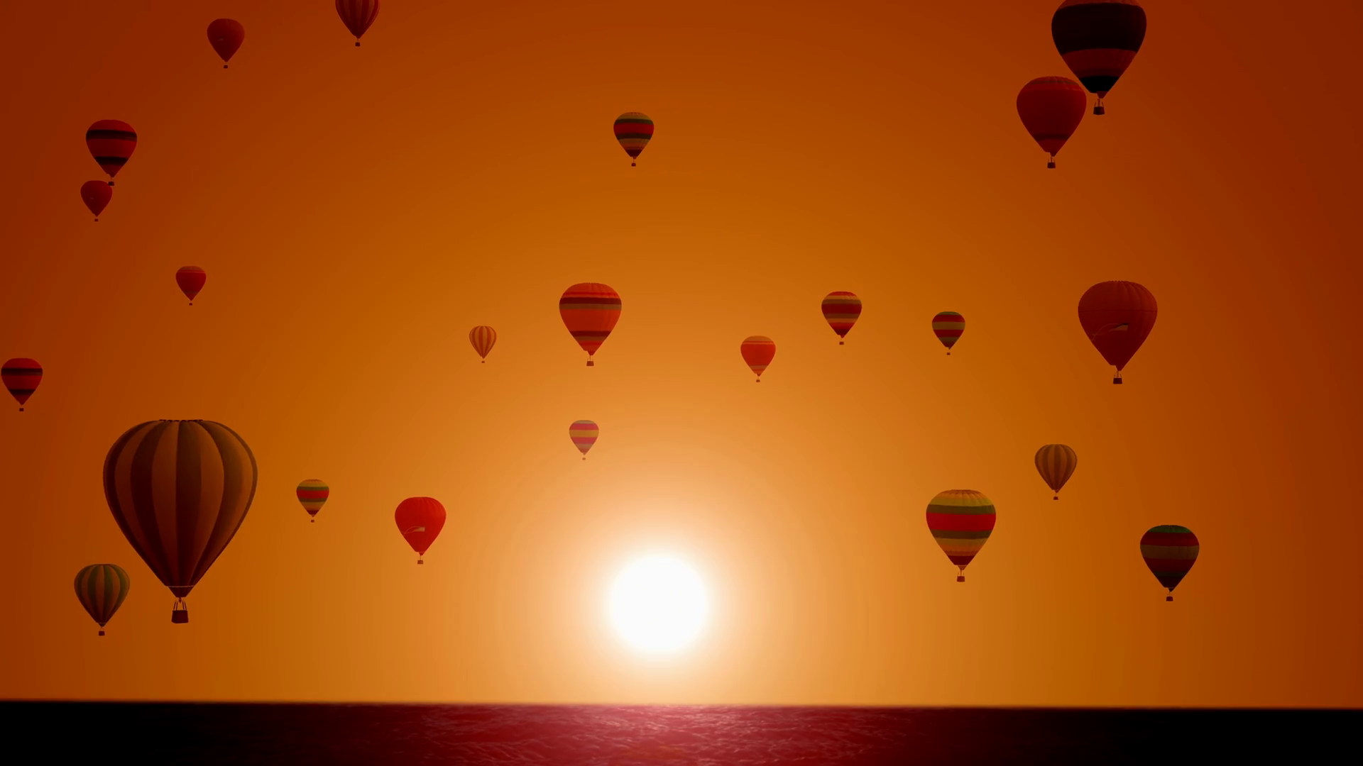 Balloons On Background Of Sunset On Stock Footage SBV-338358330 ...