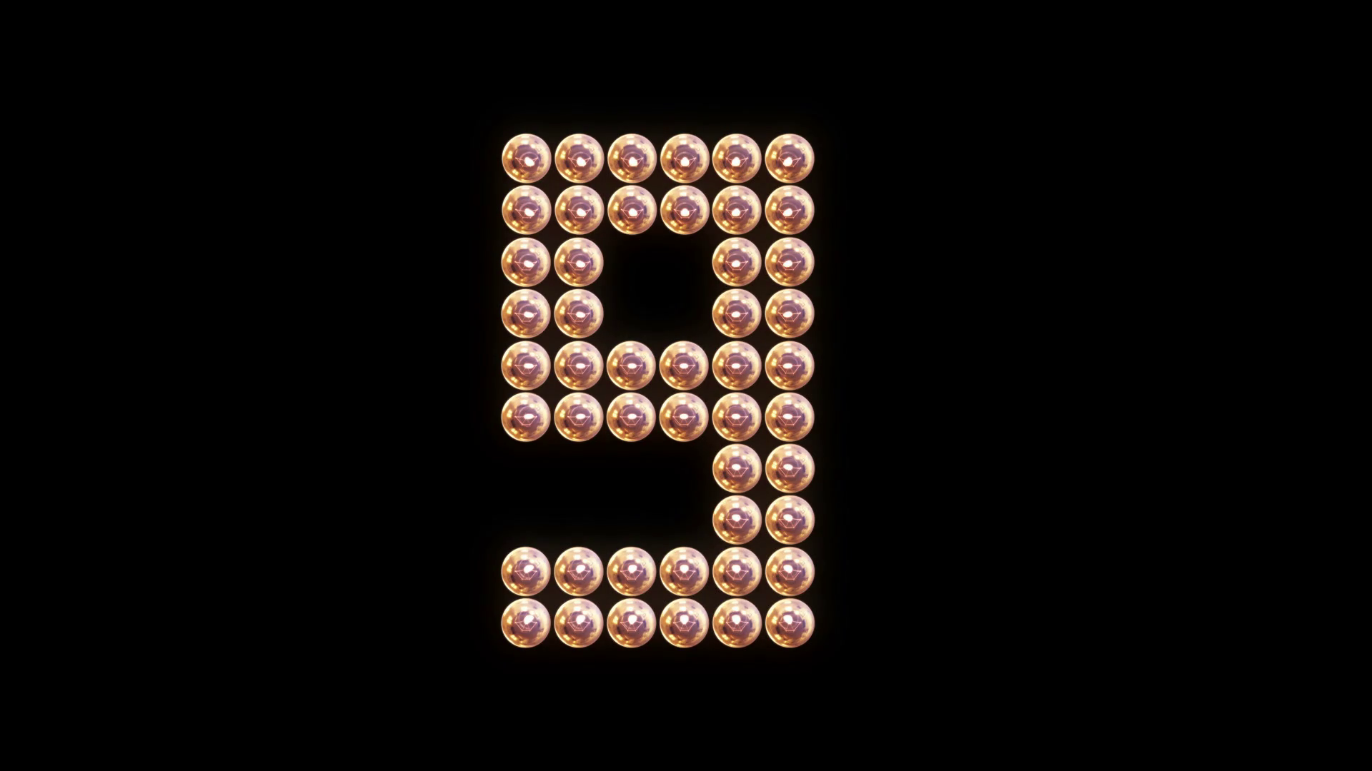 Flickering Glowing Lamp Numbers Countdown Stock Footage SBV-333869439 ...