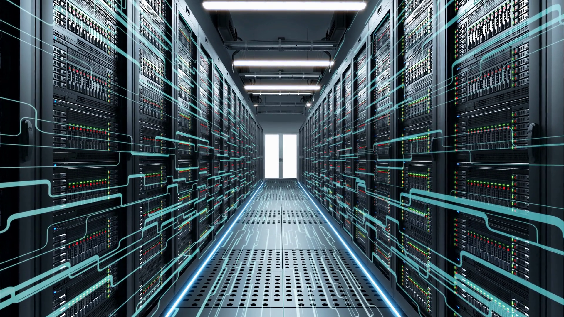 IT engineering, rack servers in the modern data center. Stock Video ...