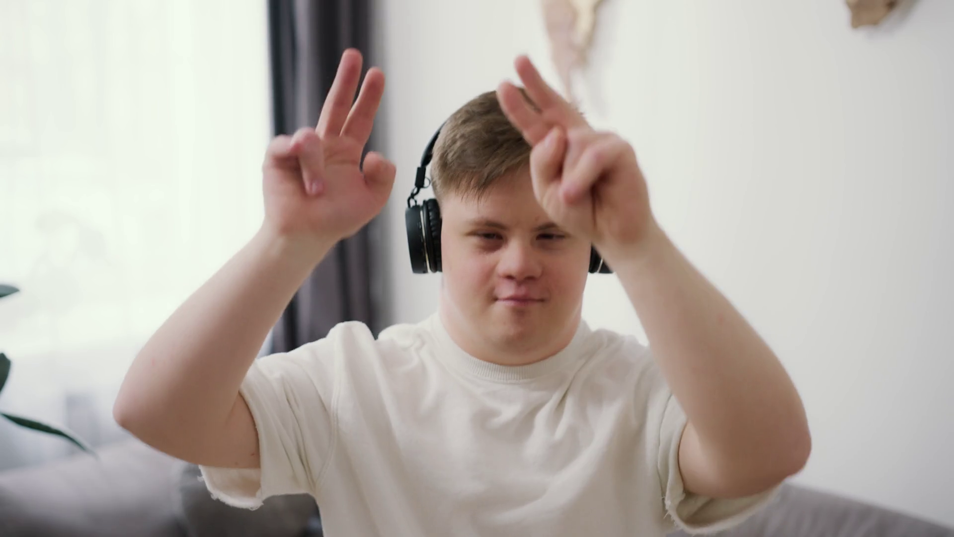 A Guy With Down Syndrome Having Great Time Stock Footage SBV-347716148 ...