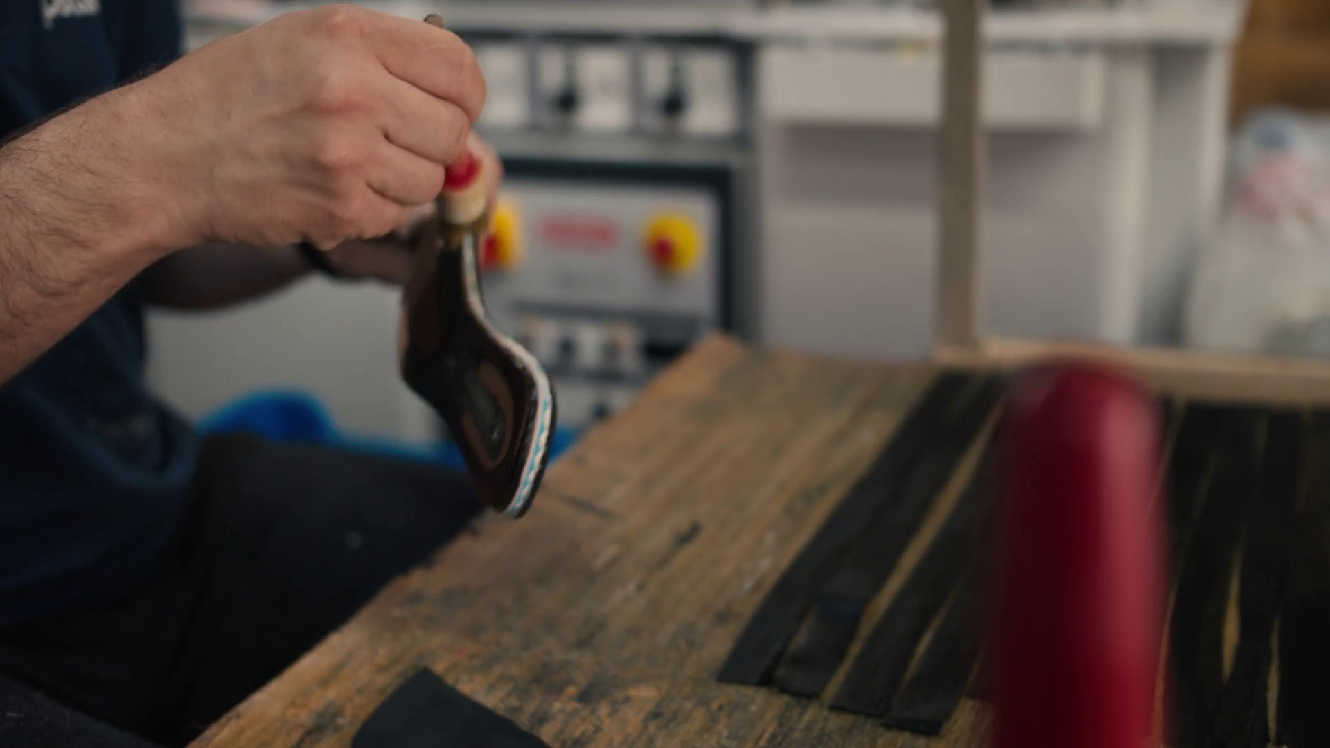 Close-up Shot Of Man's Hands Applying Glue Stock Footage SBV-347763145 ...
