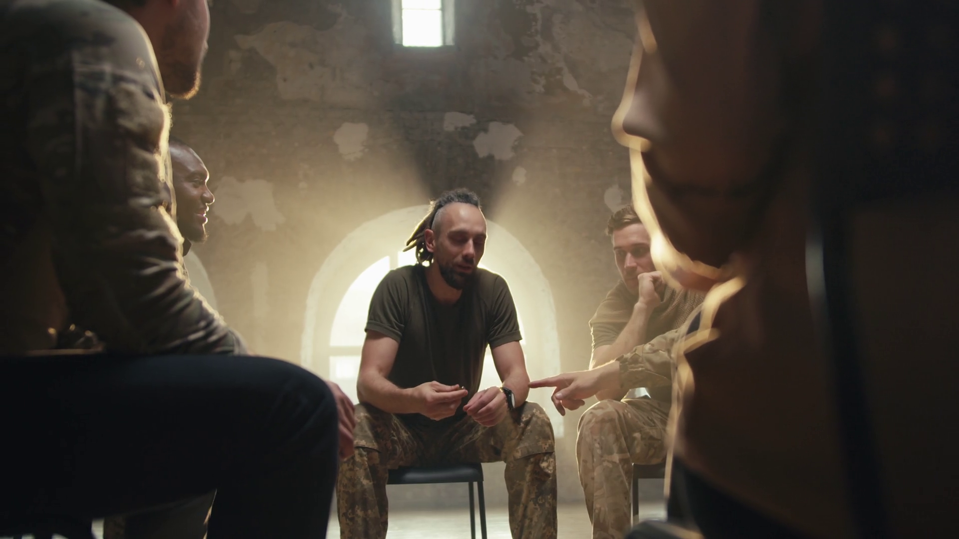 Group Therapy Military People Soldiers Pass Stock Footage SBV-347758535 ...