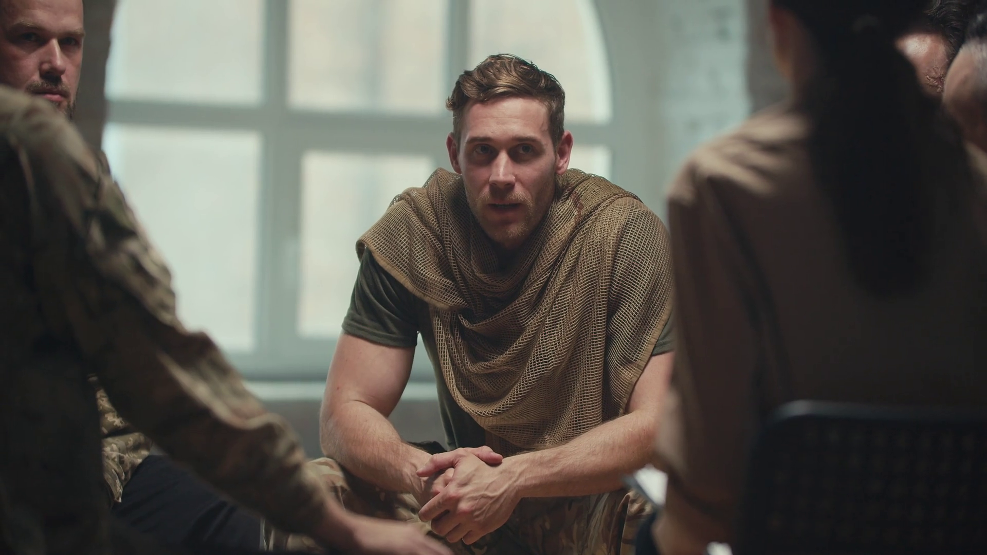 Close Up Shot Group Of Men Communicate At Stock Footage SBV-347758130 ...