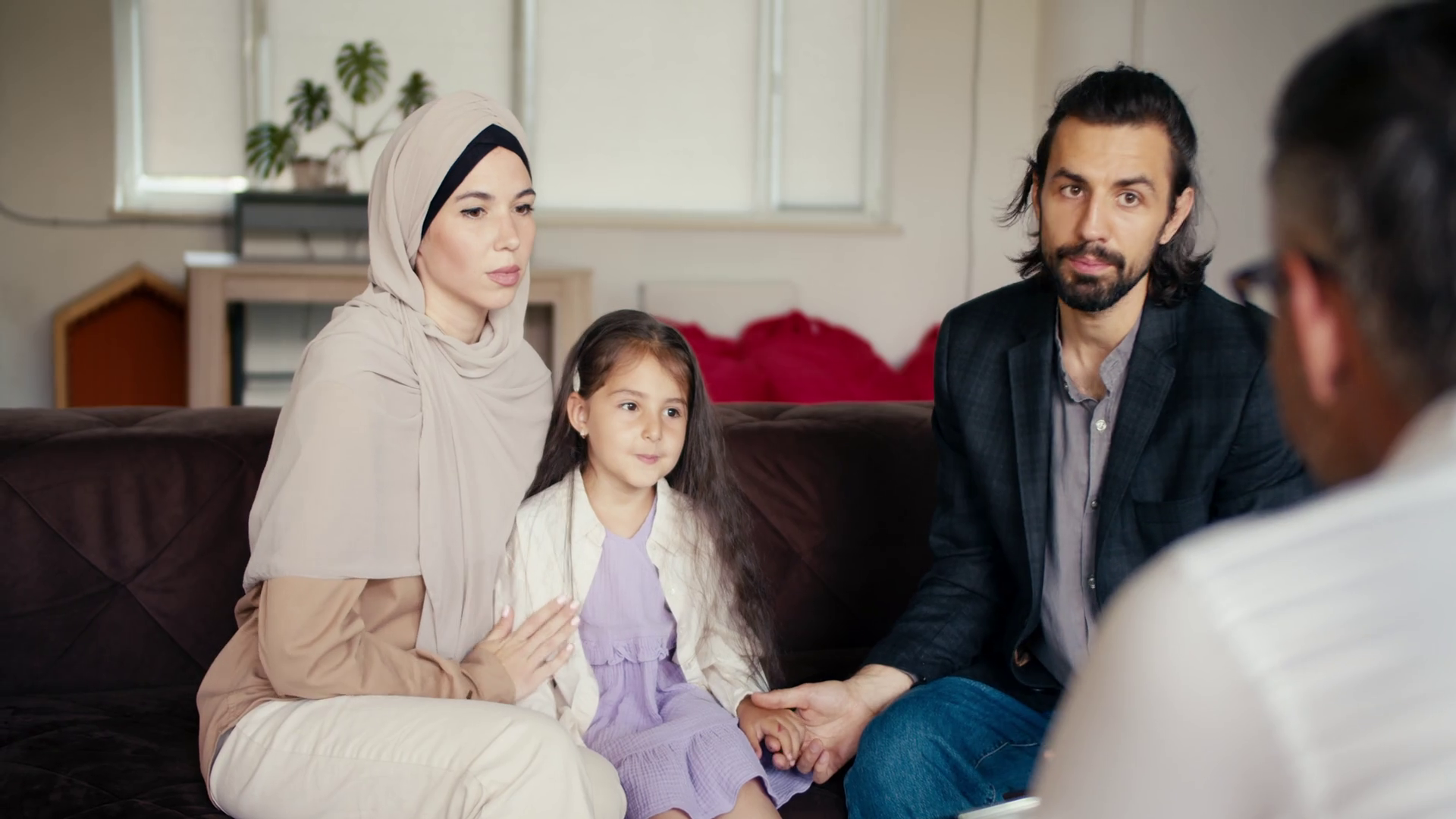 Muslim Family Finds Misunderstanding At Stock Footage SBV-347758751 ... Muslim Family Finds Misunderstanding At Stock Footage SBV-347758751 ...